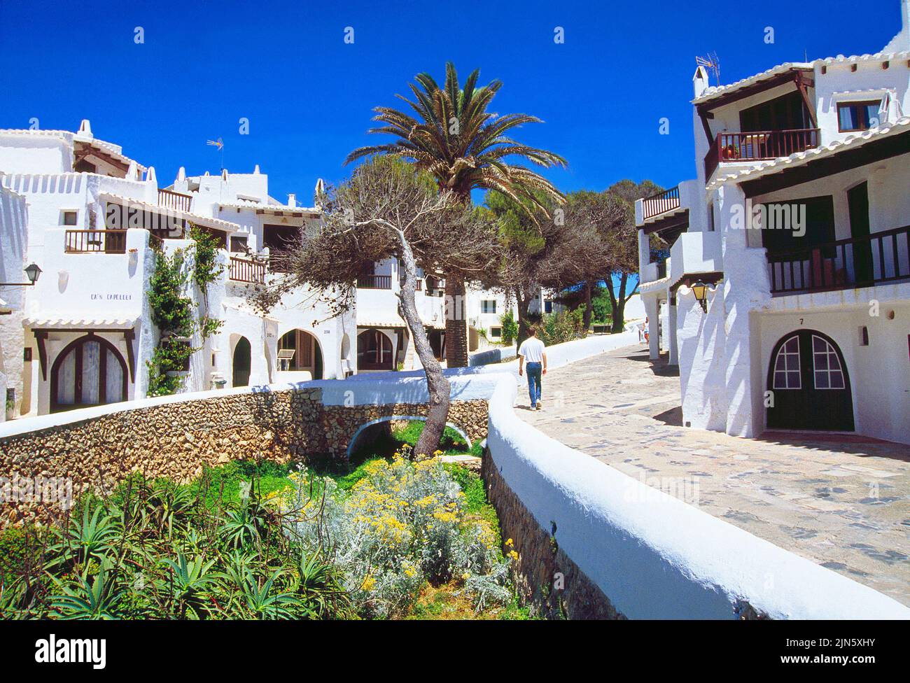 Binibeca Vell, Menorca island, Balearic Islands, Spain Stock Photo - Alamy
