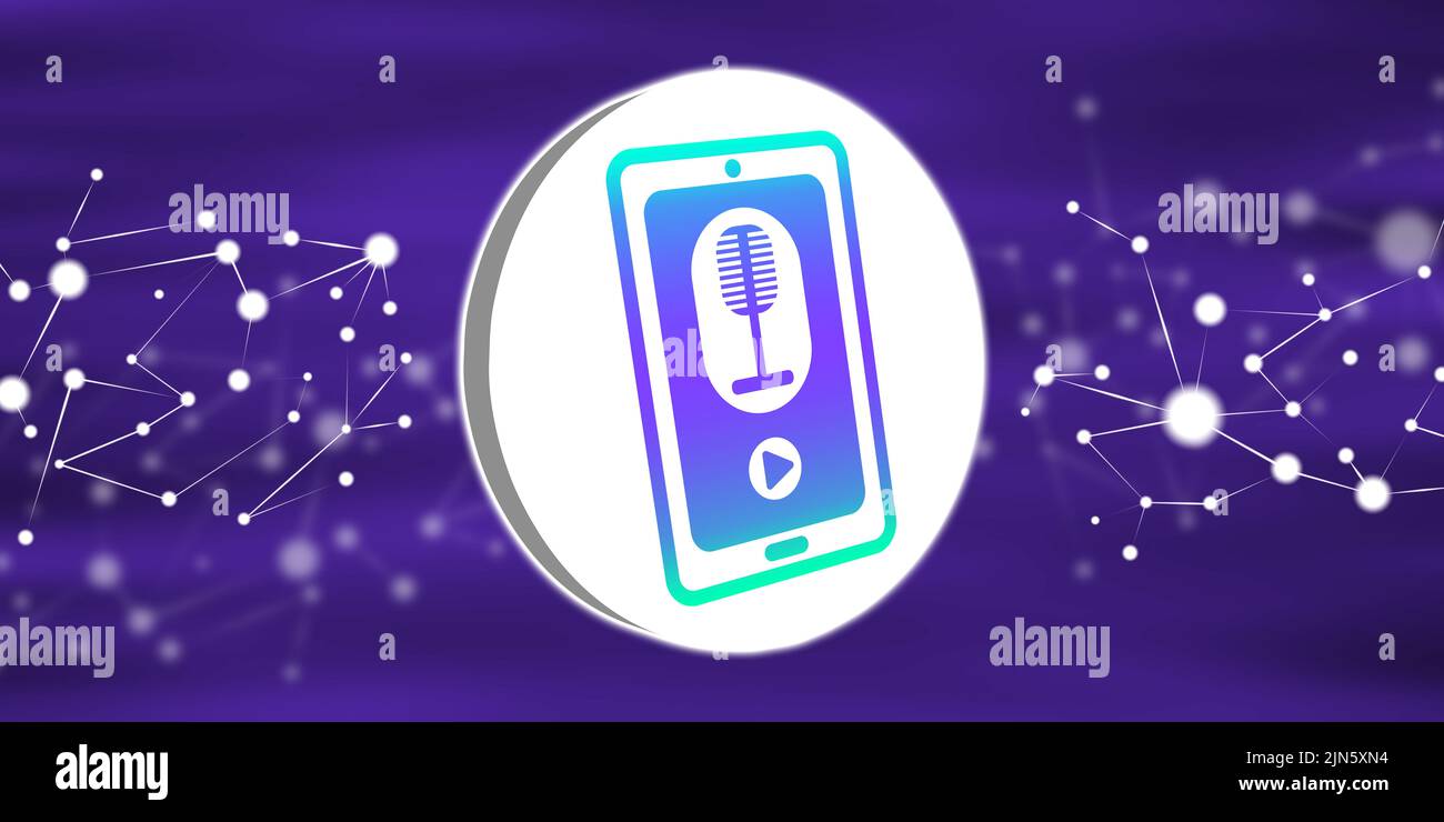 Illustration of a podcast concept Stock Photo - Alamy