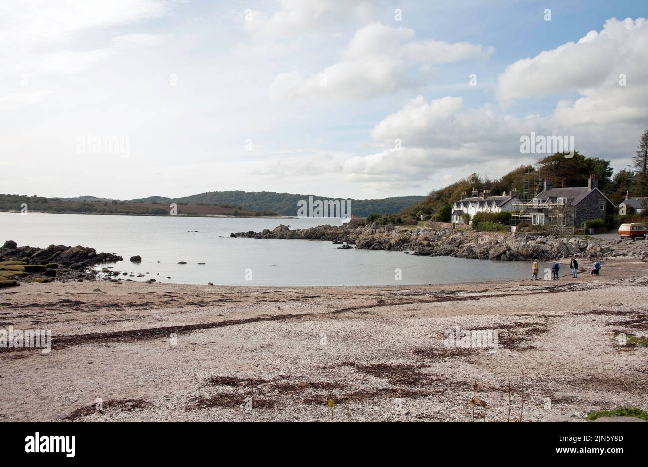 The coast at Kippford or Scaur Dumfries and Galloway Scotland Stock ...