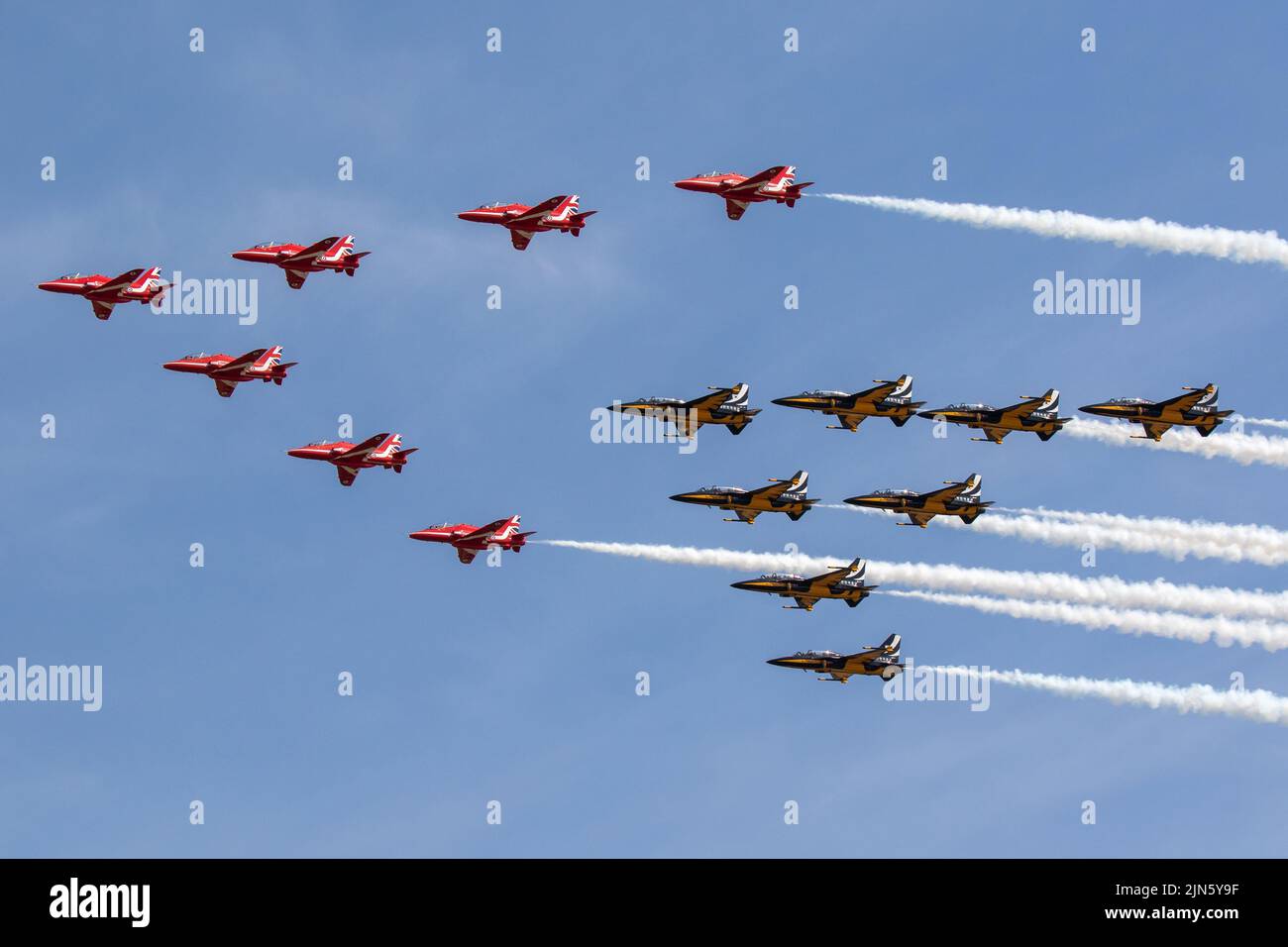 Red arrows and black eagles hi-res stock photography and images - Alamy