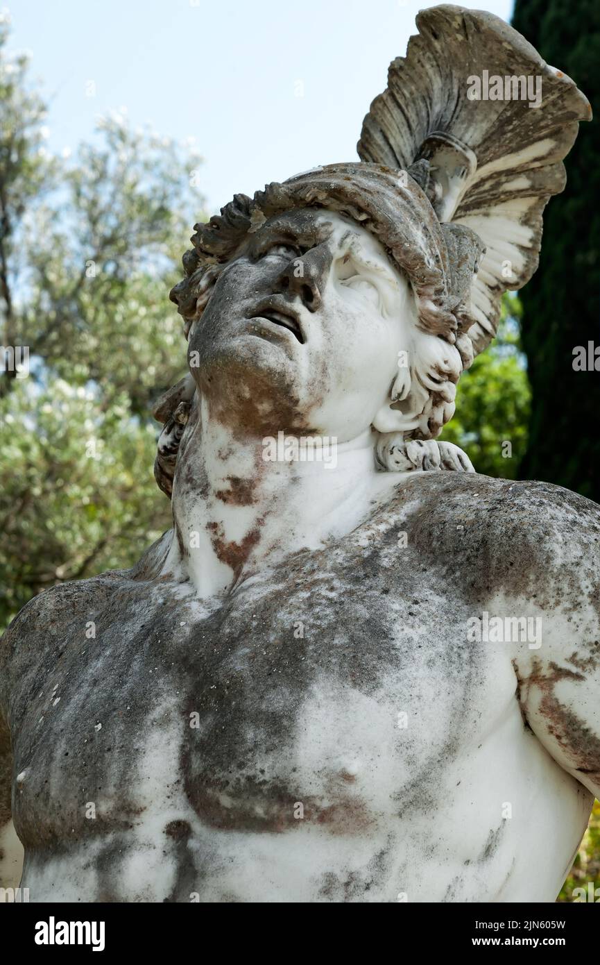Achilles Face Statue