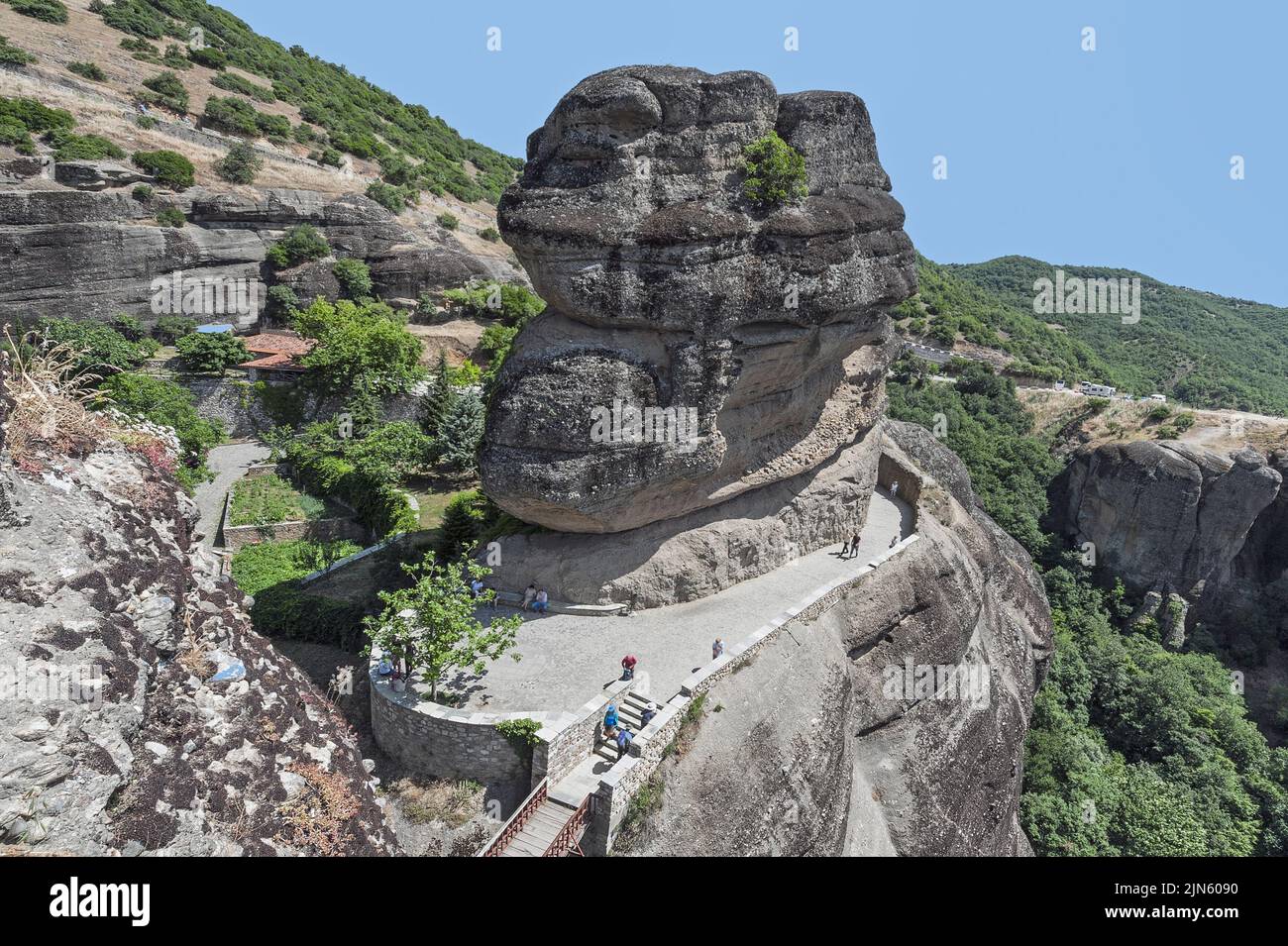 The view down from the monastery of Varlaam, the second largest ...