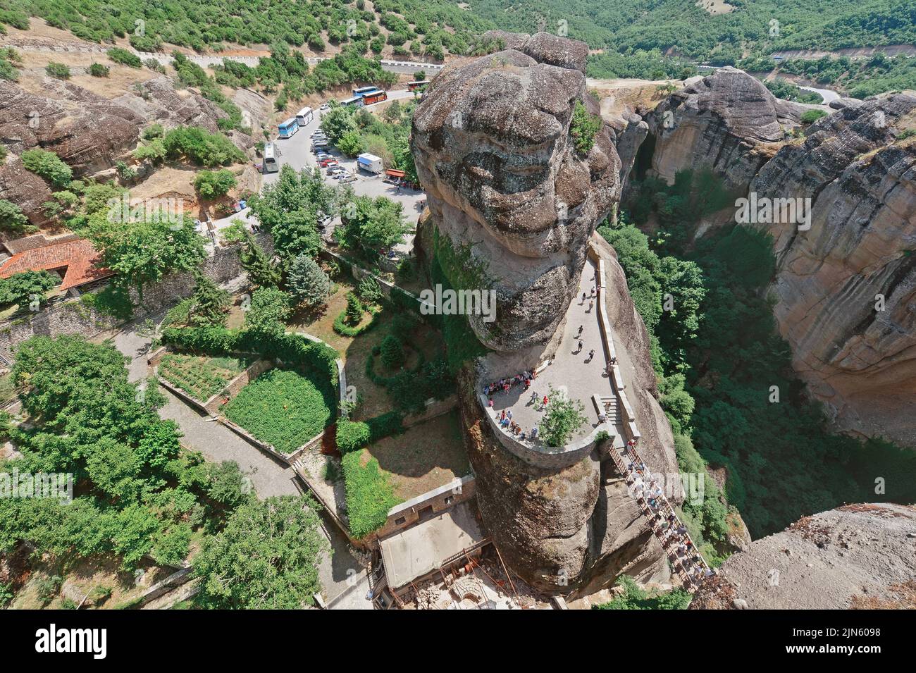 The view down from The Holy Monastery of Varlaam, the second largest ...