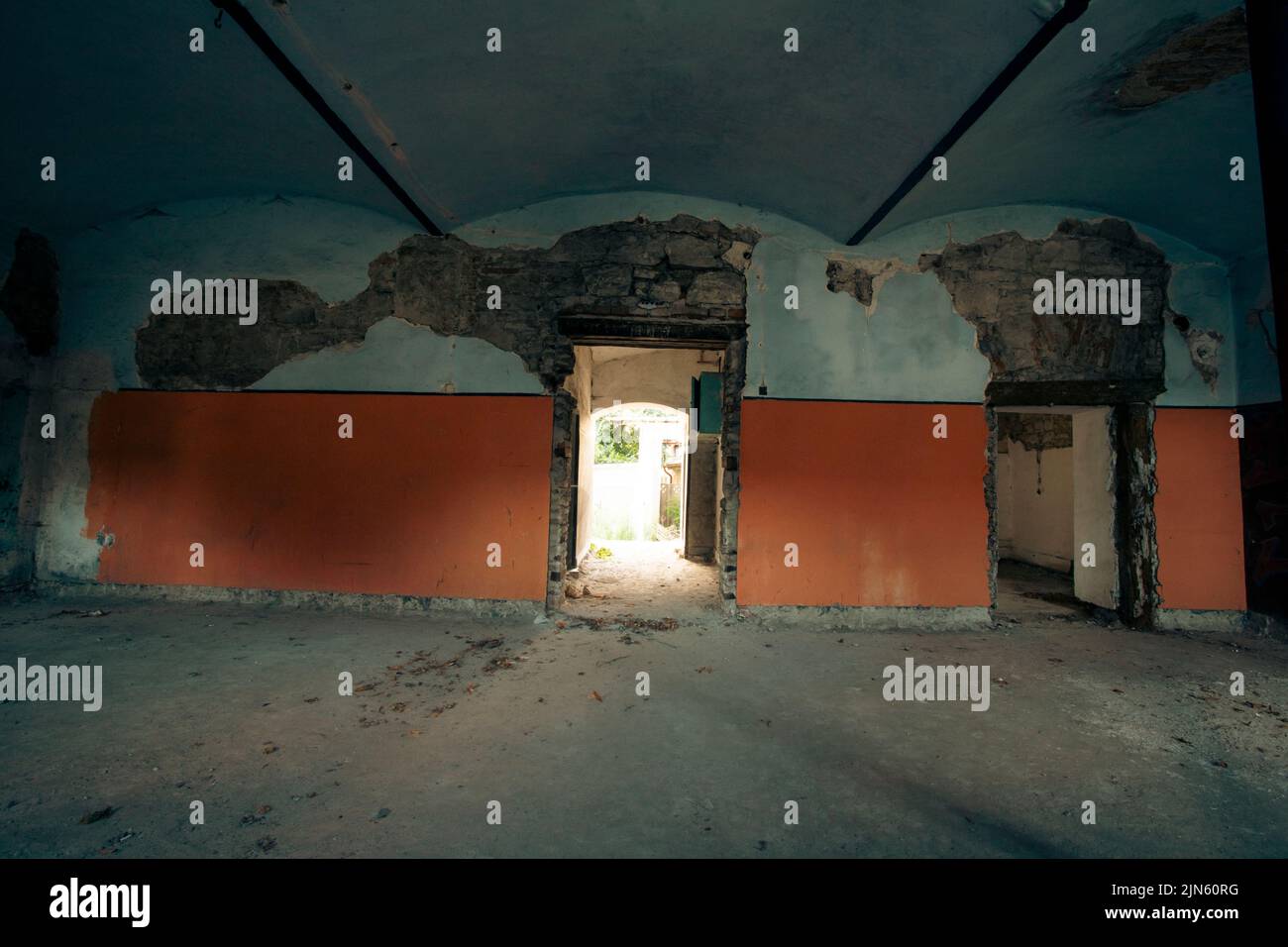 Abandoned haunted manor. Dark dirty grunge and creepy atmosphere Stock ...