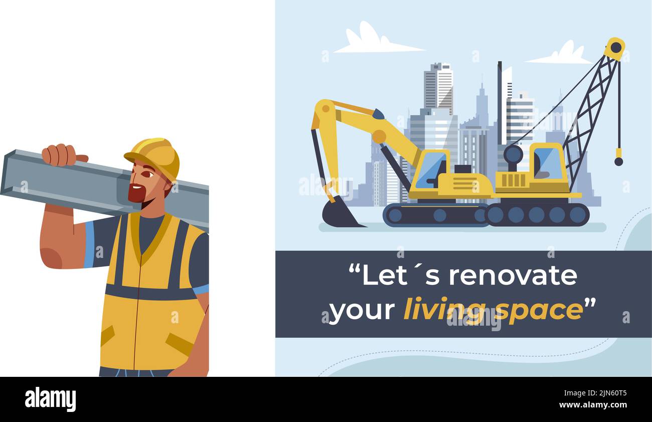 Flat construction posts posts set Vector illustration Stock Vector ...