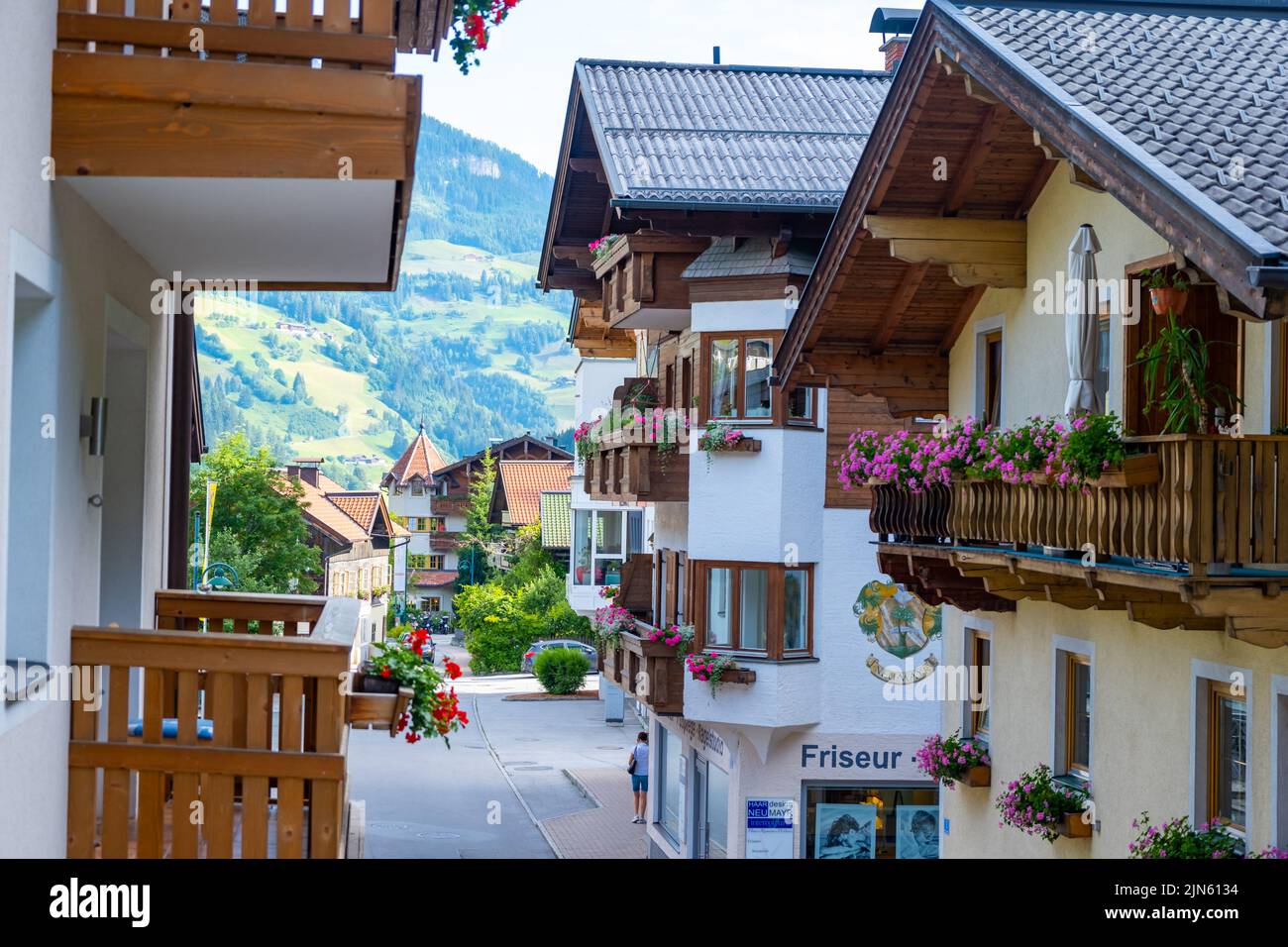 Grossarl, Austria - June 18, 2022: Traditional Austrian architecture in ...