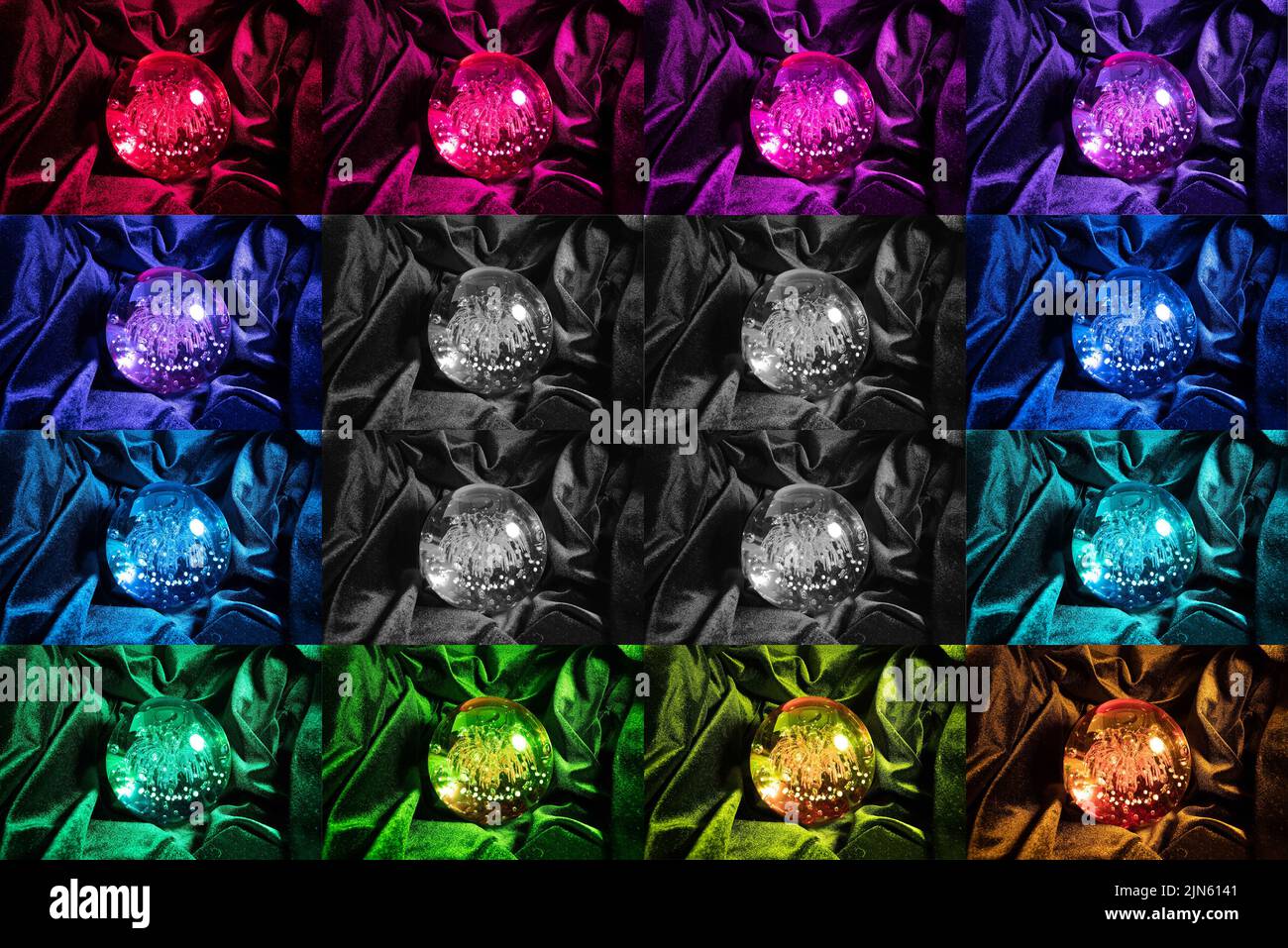 Colorful crystal ball, Colorful magic ball Stock Photo - Alamy