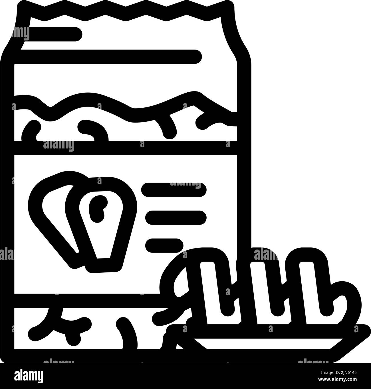 corn flour pasta line icon vector illustration Stock Vector Image & Art ...