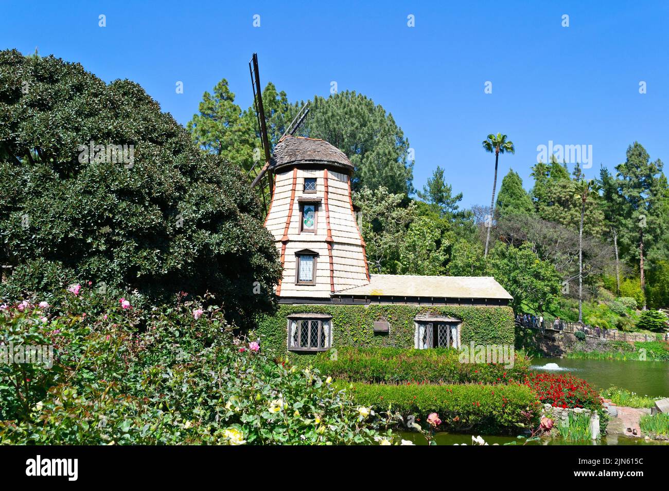 The garden of meditation in Santa Monica, United States. Park of five ...