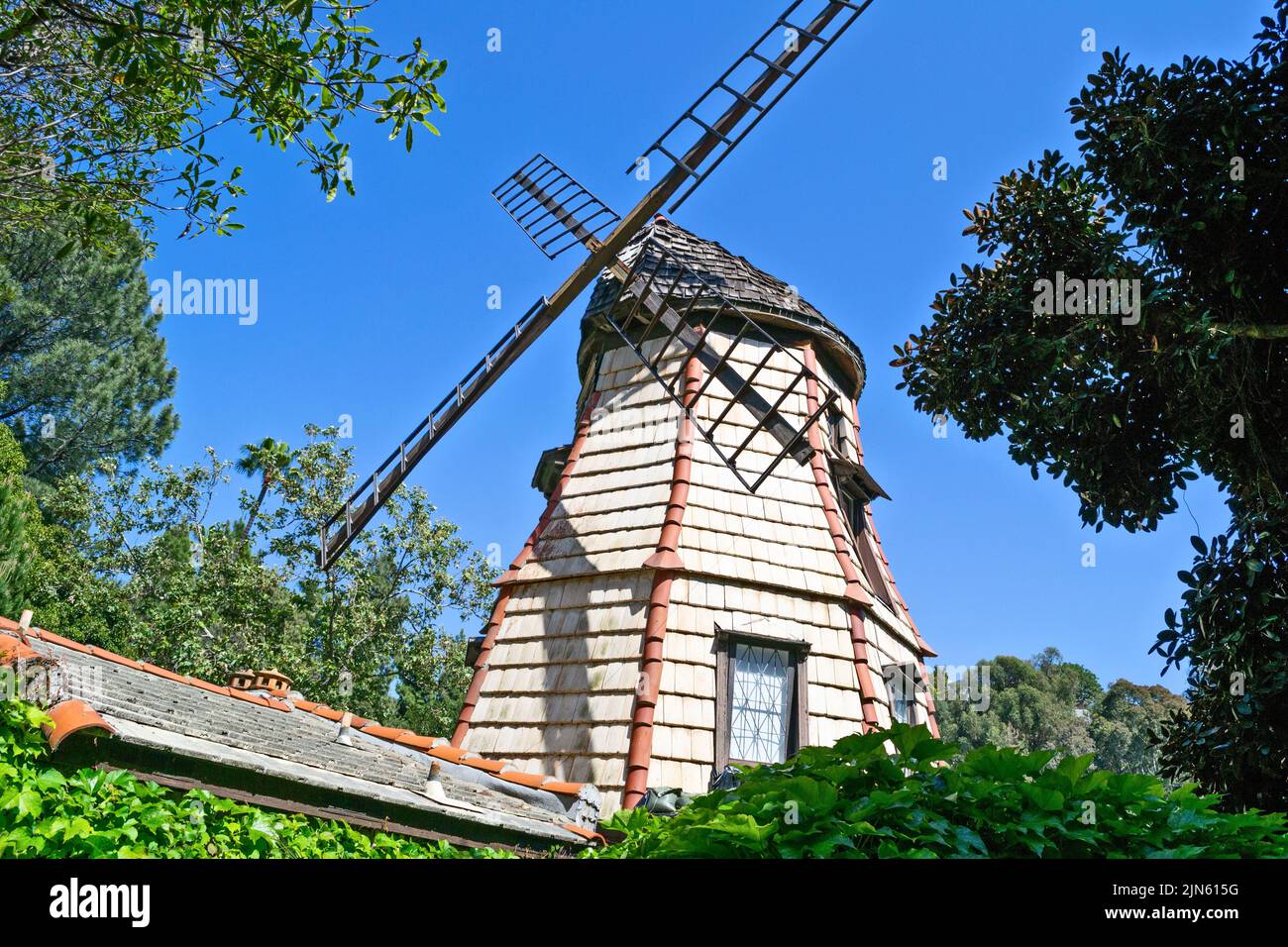 The garden of meditation in Santa Monica, United States. Park of five ...