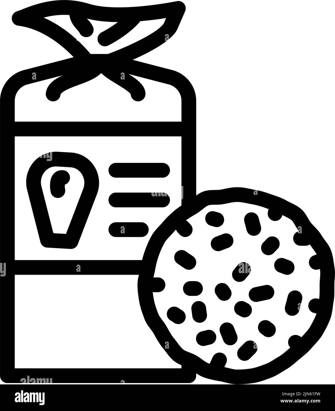 cornbread food line icon vector illustration Stock Vector Image & Art ...