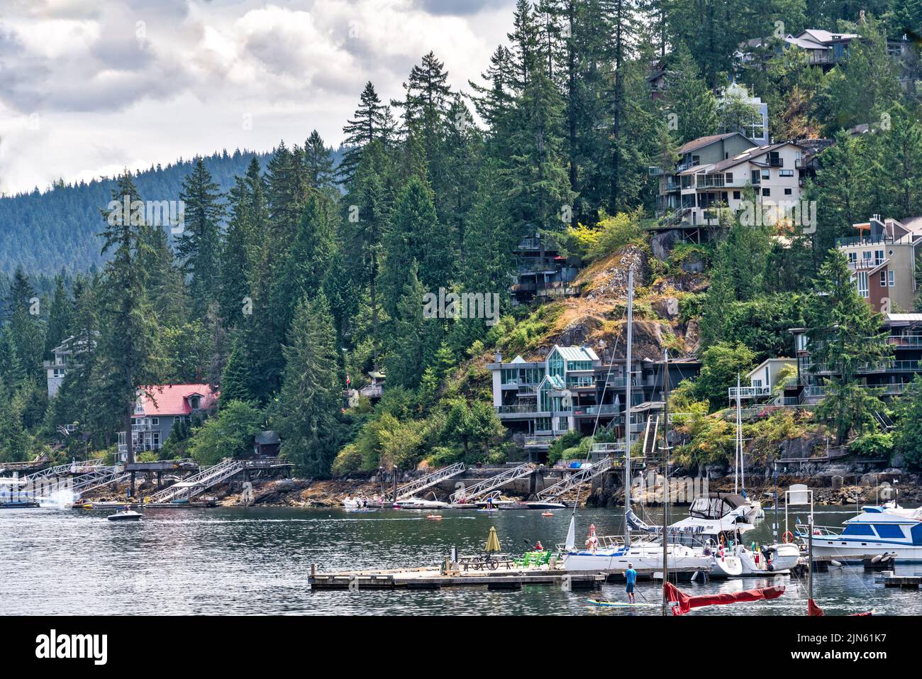 Deep Cove bay view on cloudy day Stock Photo - Alamy