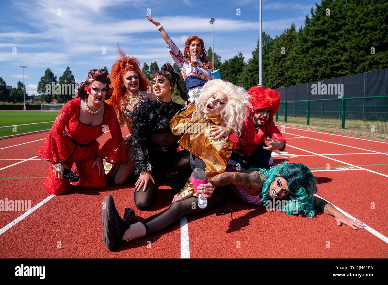Drag queens, who are all performing at the Edinburgh Festival Fringe ...