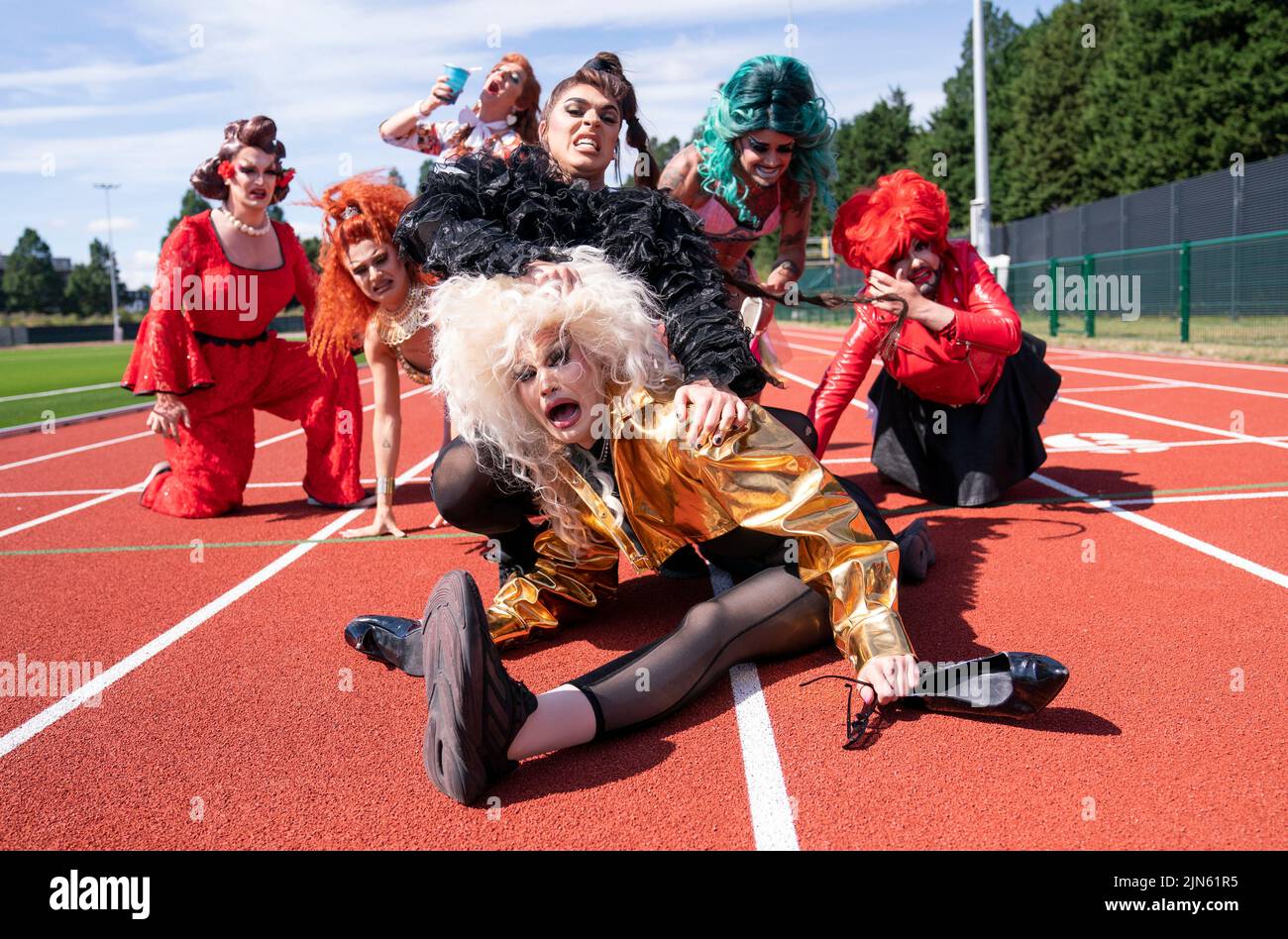 Drag queens, who are all performing at the Edinburgh Festival Fringe ...