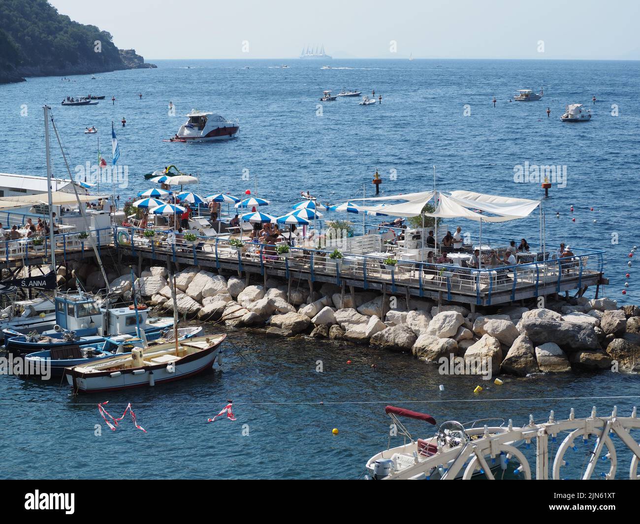 Typical Italian seaside fun at the Marina Grande of Sorrento, Campania ...