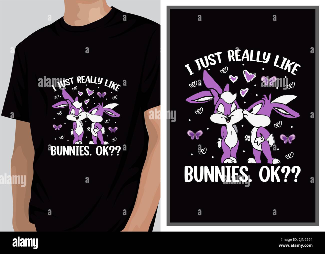 Rabbit tshirt Stock Vector Images - Alamy