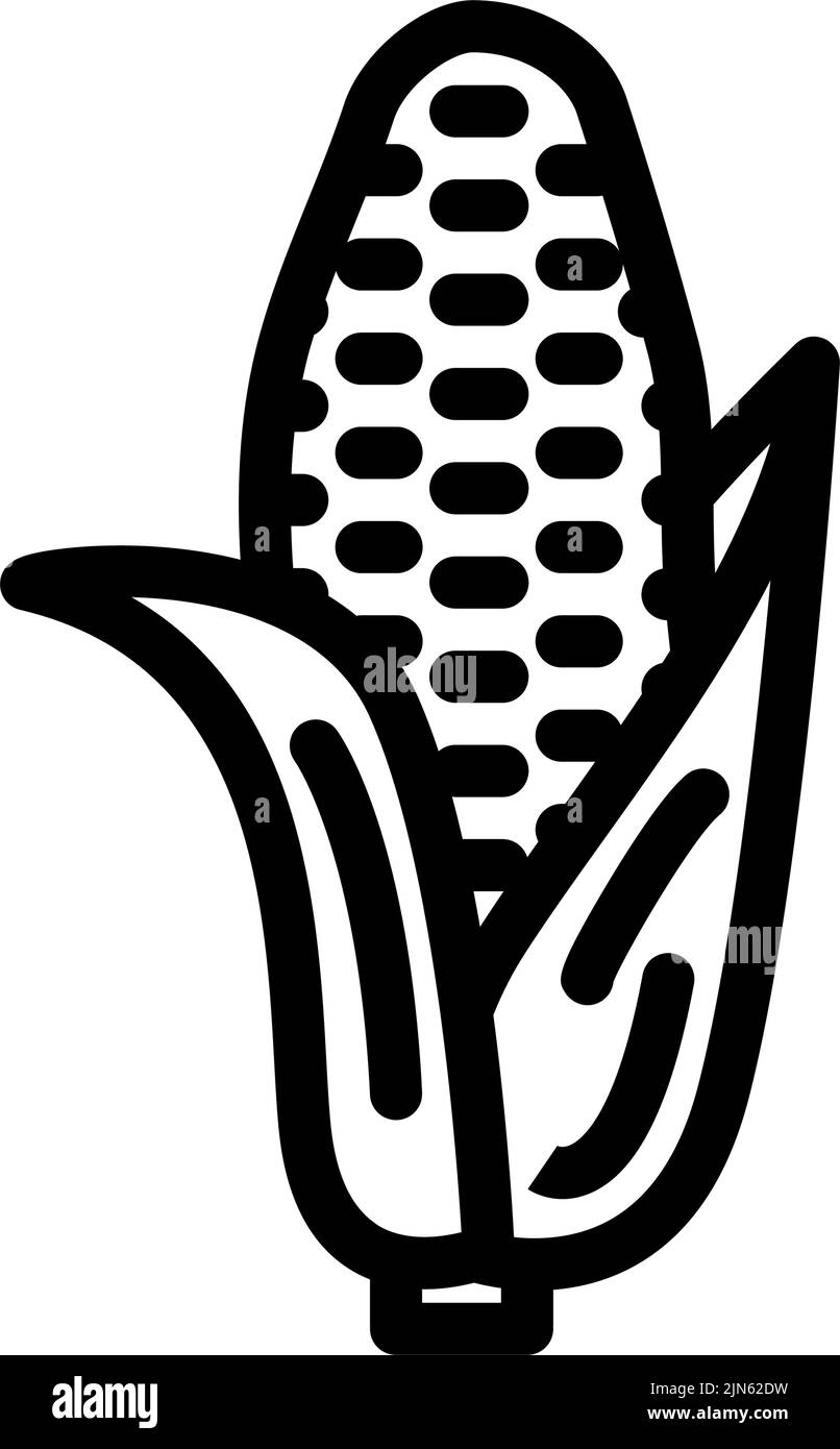 purple corn line icon vector illustration Stock Vector Image & Art - Alamy