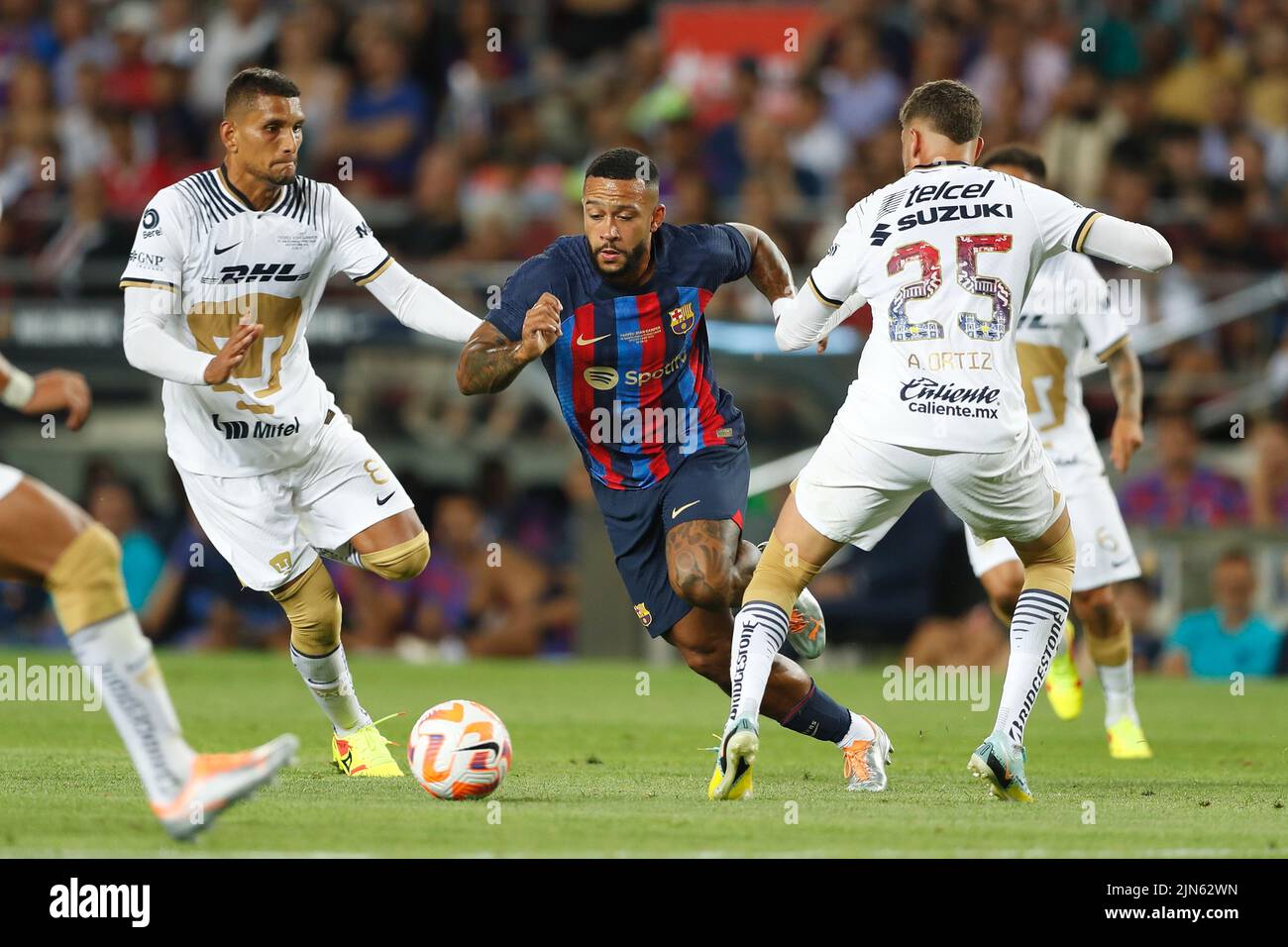 Barcelona, Spain. 7th Aug, 2022. Memphis Depay (Barcelona) Football ...