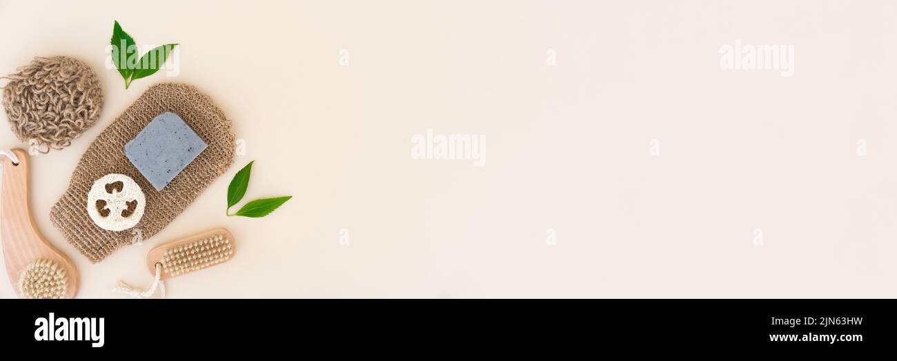 Bath accessories for home skin care and scrubbing procedure - bath ...