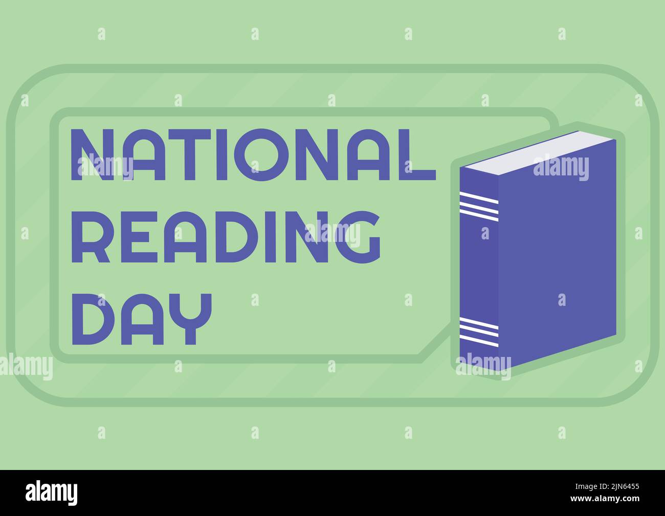 Composition of national reading day text over book icon on green ...