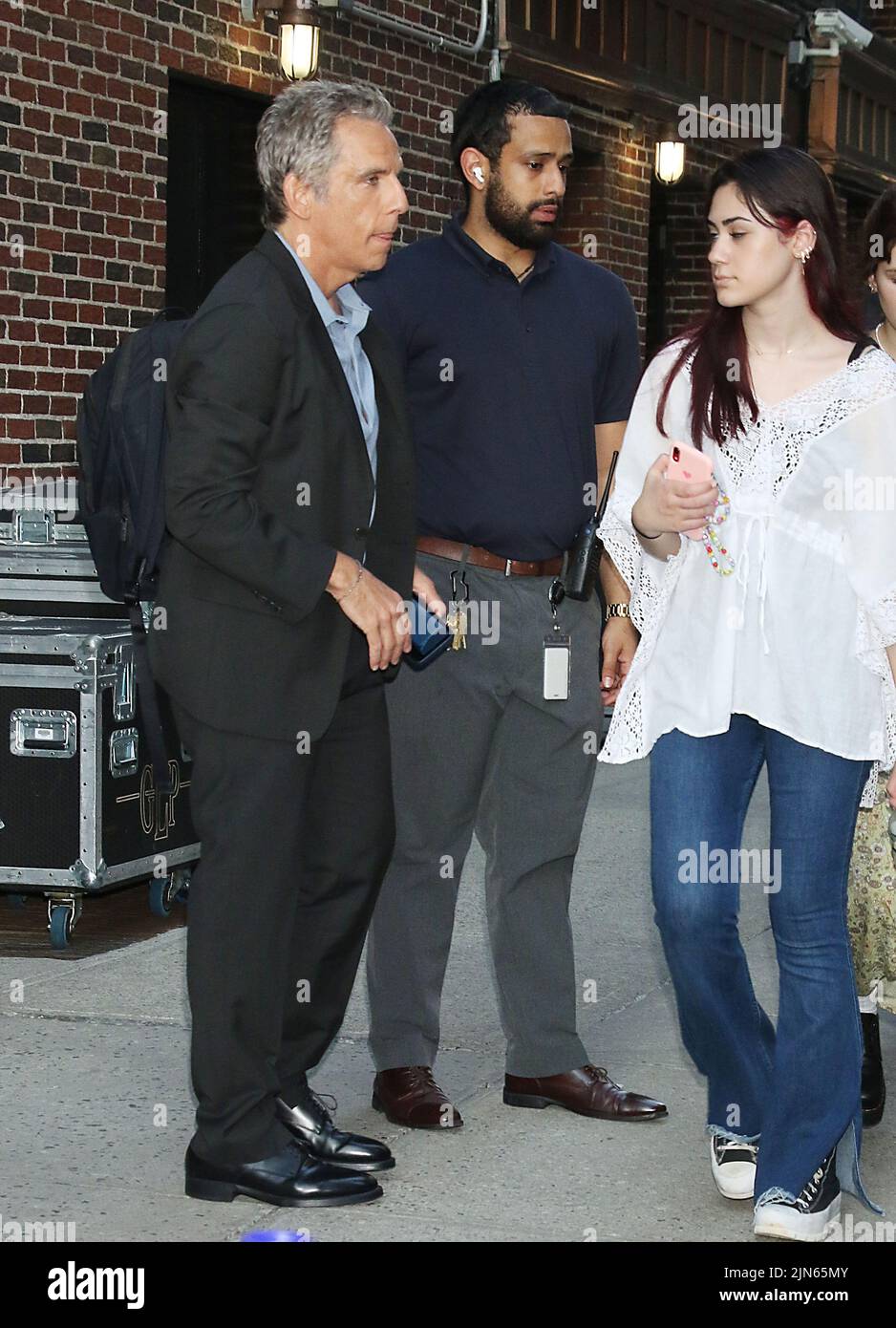 New York, NY, USA. 8th Aug, 2022. Ben Stiller exits The Late Show with ...
