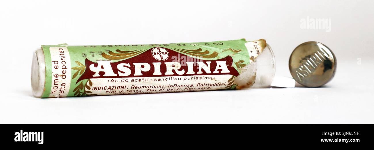 Vintage 1930s ASPIRIN Bayer, medicine with acetylsalicylic acid. BAYER ...