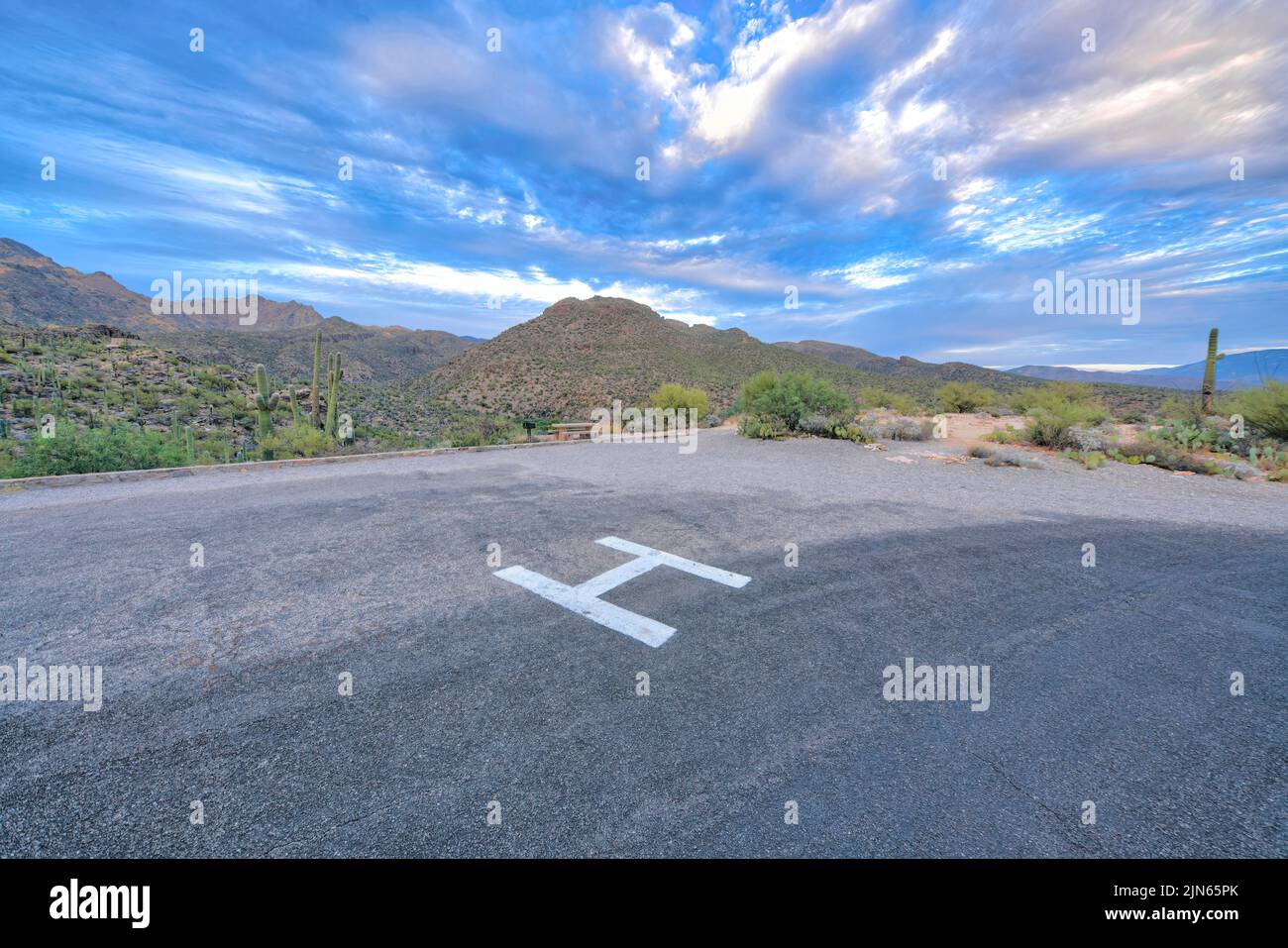 Helipad at Sabino Canyon State Park in Tucson, Arizona Stock Photo - Alamy