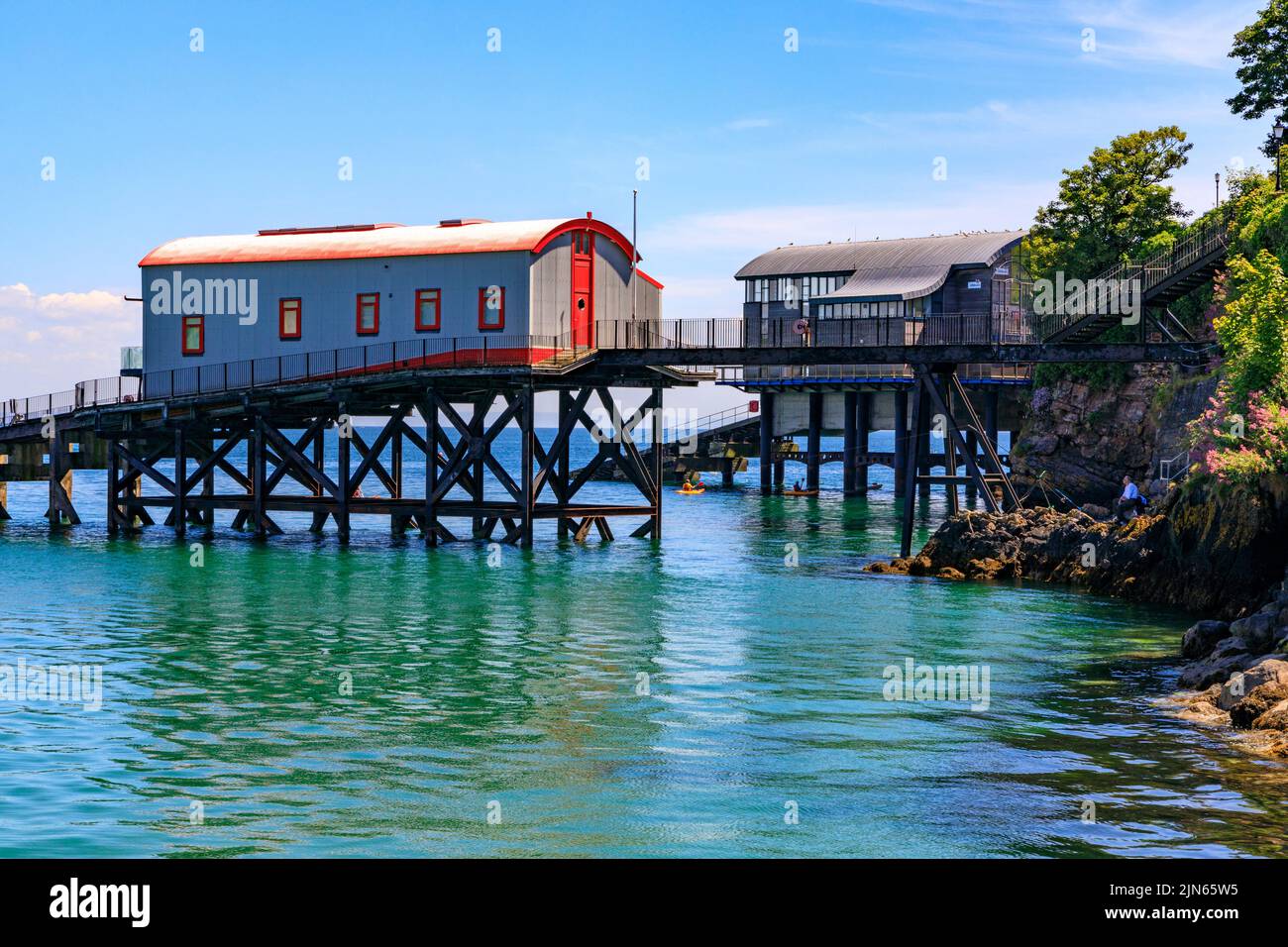 The old and new RNLI Lifeboat stations in Tenby, Pembrokeshire, Wales ...