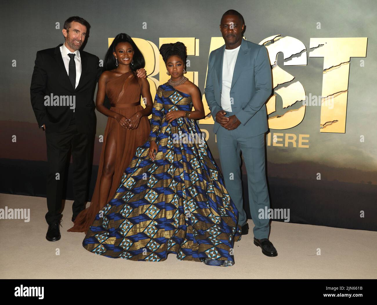 August 8, 2022, New York, New York, USA: SHARLTO COPLEY, IYANA HALLEY ...