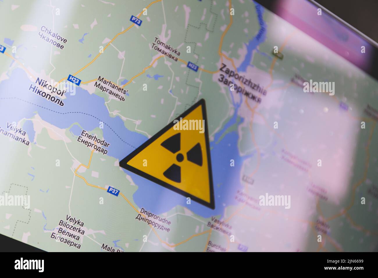 Enerhodar map hi-res stock photography and images - Alamy