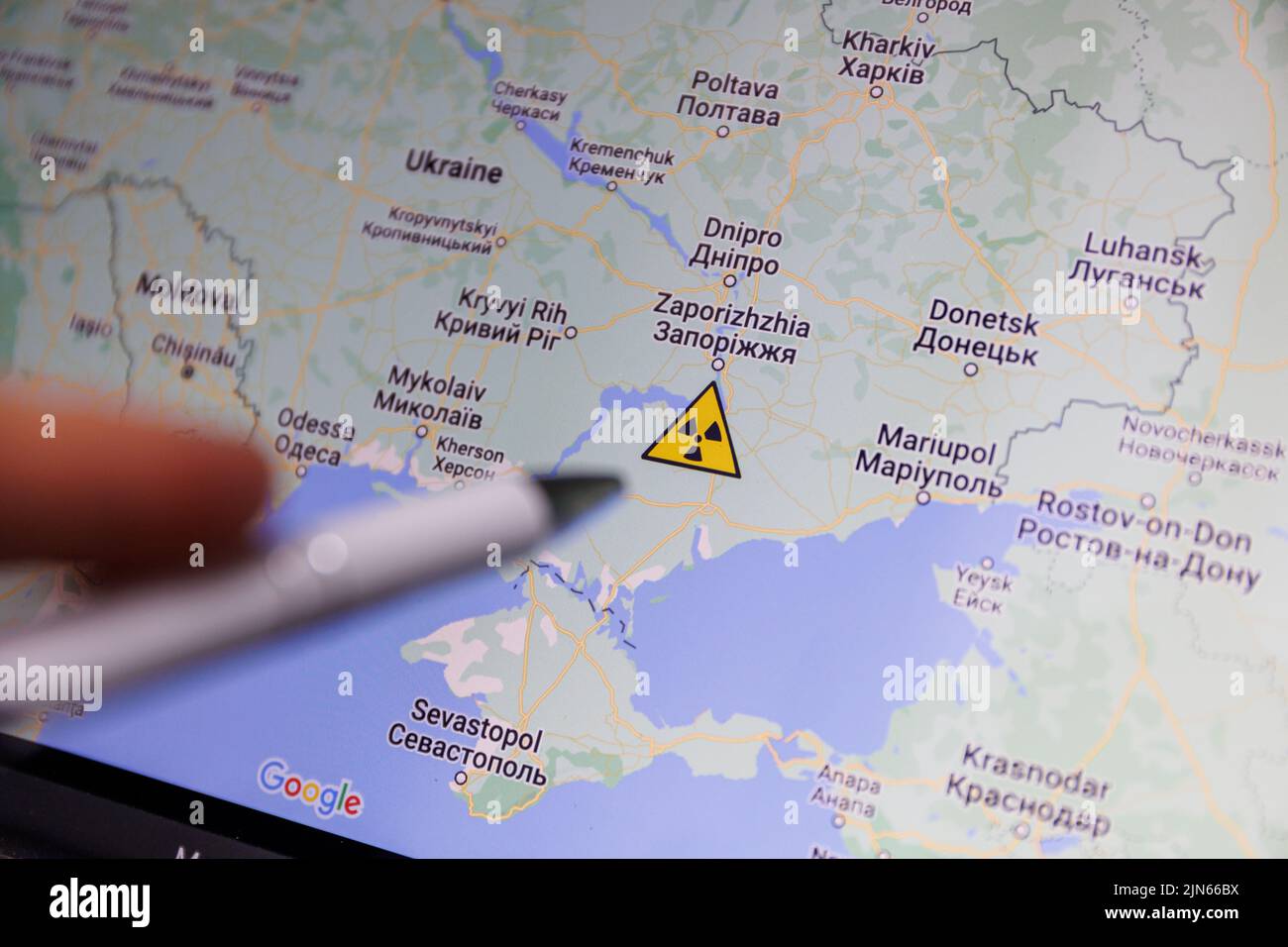 Enerhodar map hi-res stock photography and images - Alamy