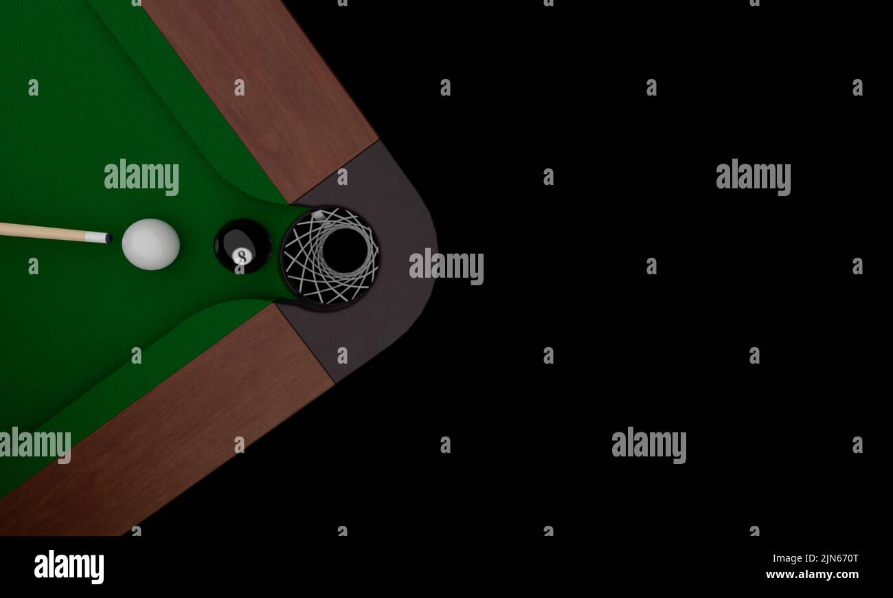 A 3d illustration of a billiard table corner Stock Photo - Alamy