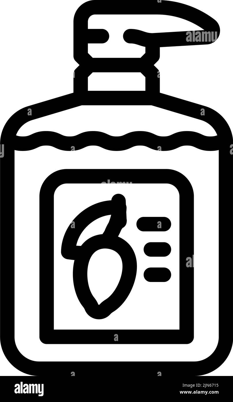 soap shampoo olive line icon vector illustration Stock Vector Image ...