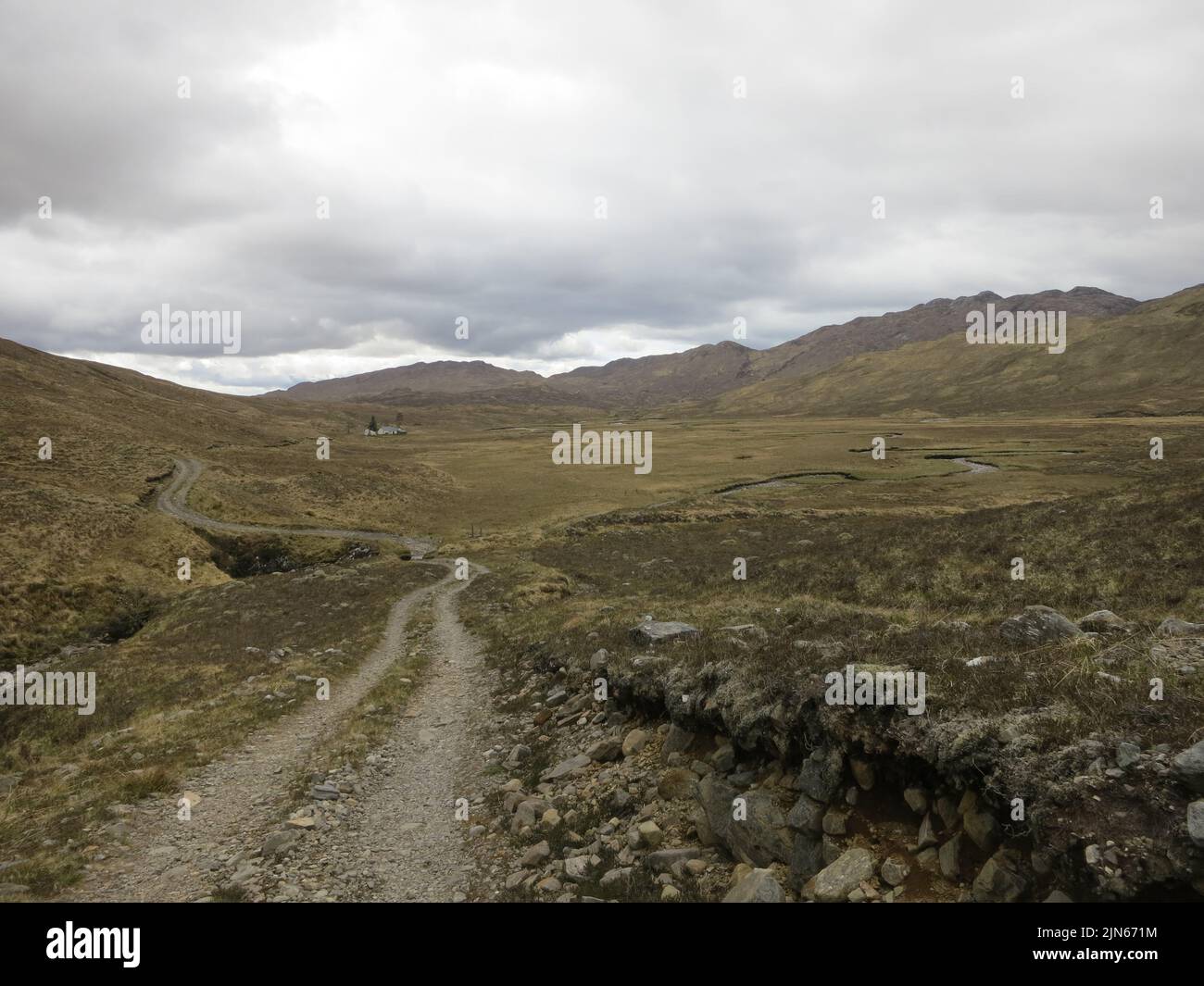 The Cape Wrath trail. Scottish Highlands. West coast of Scotland. UK ...