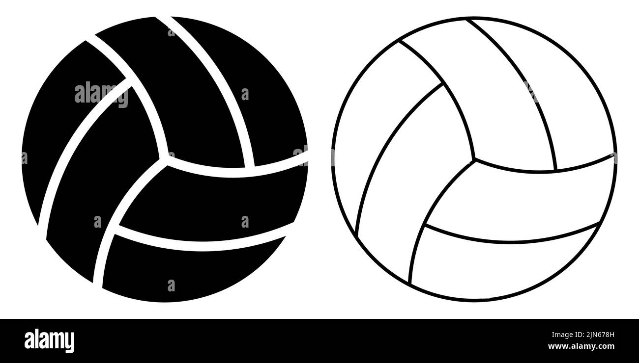 Volleyball ball icon. Vector illustration. Set of isolated volleyball ...