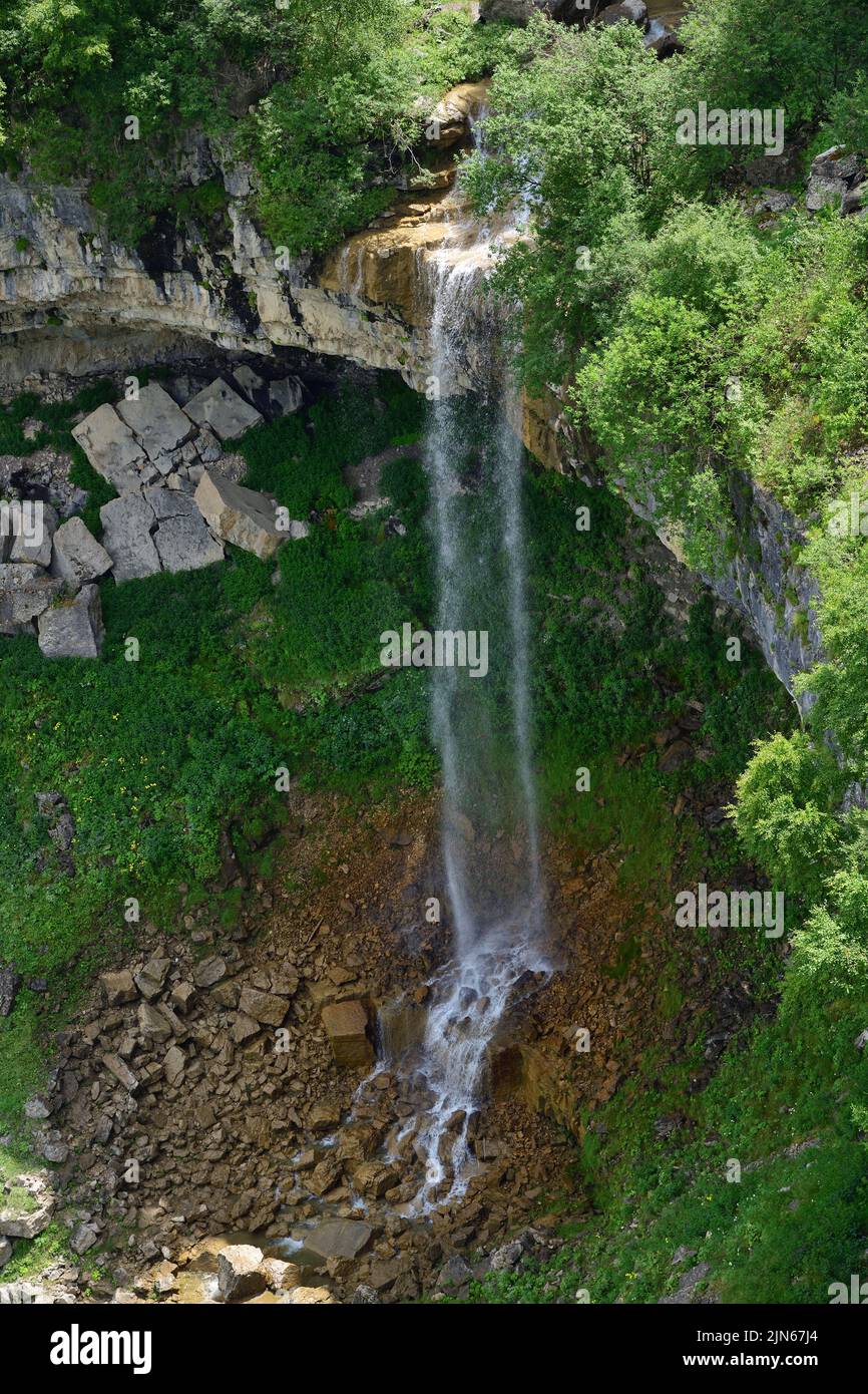 Khan waterfall. Matla nature extreme park. Caucasus scenery. Dagestan ...
