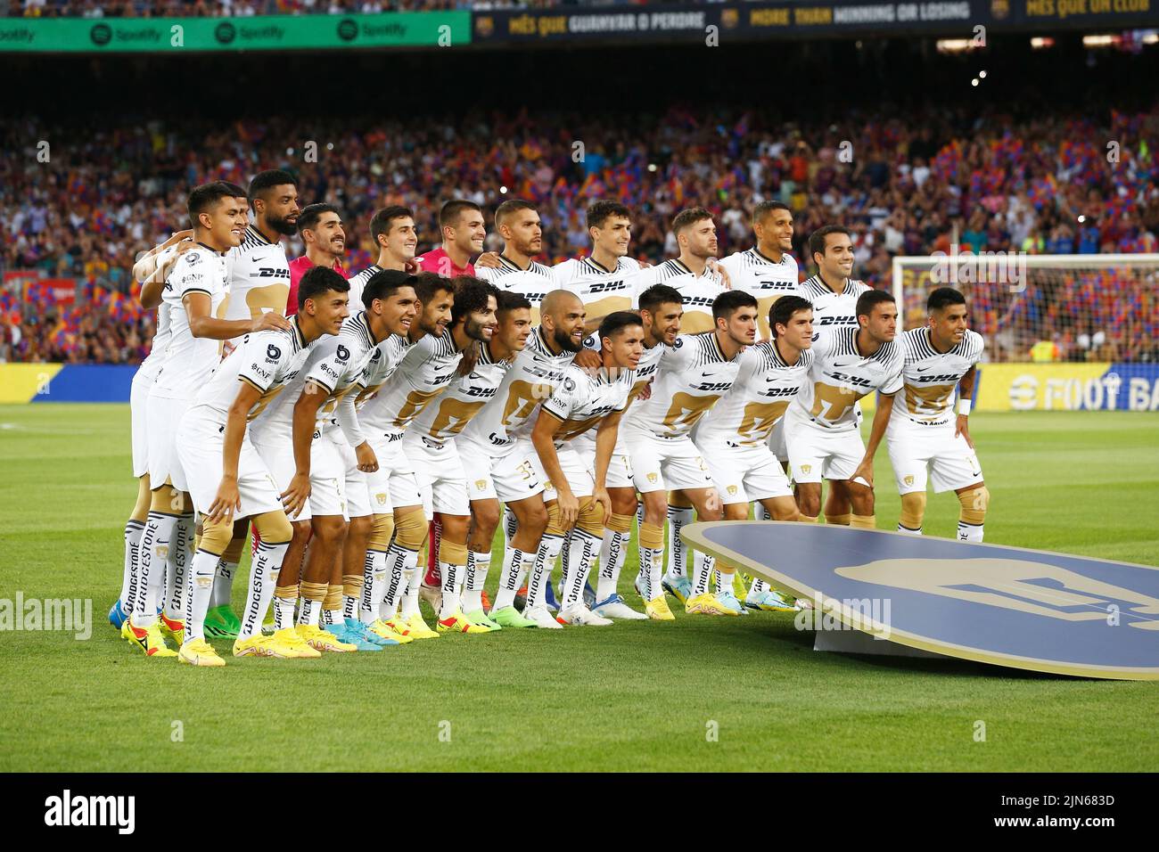 Barcelona, Spain. 7th Aug, 2022. Pumas team group (Pumas) Football ...