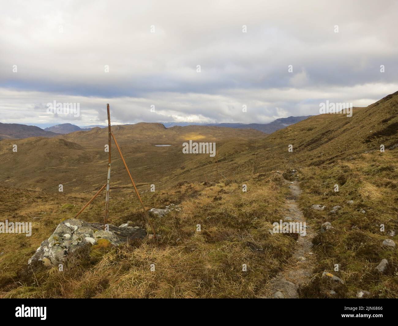 The Cape Wrath trail. Scottish Highlands. West coast of Scotland. UK ...