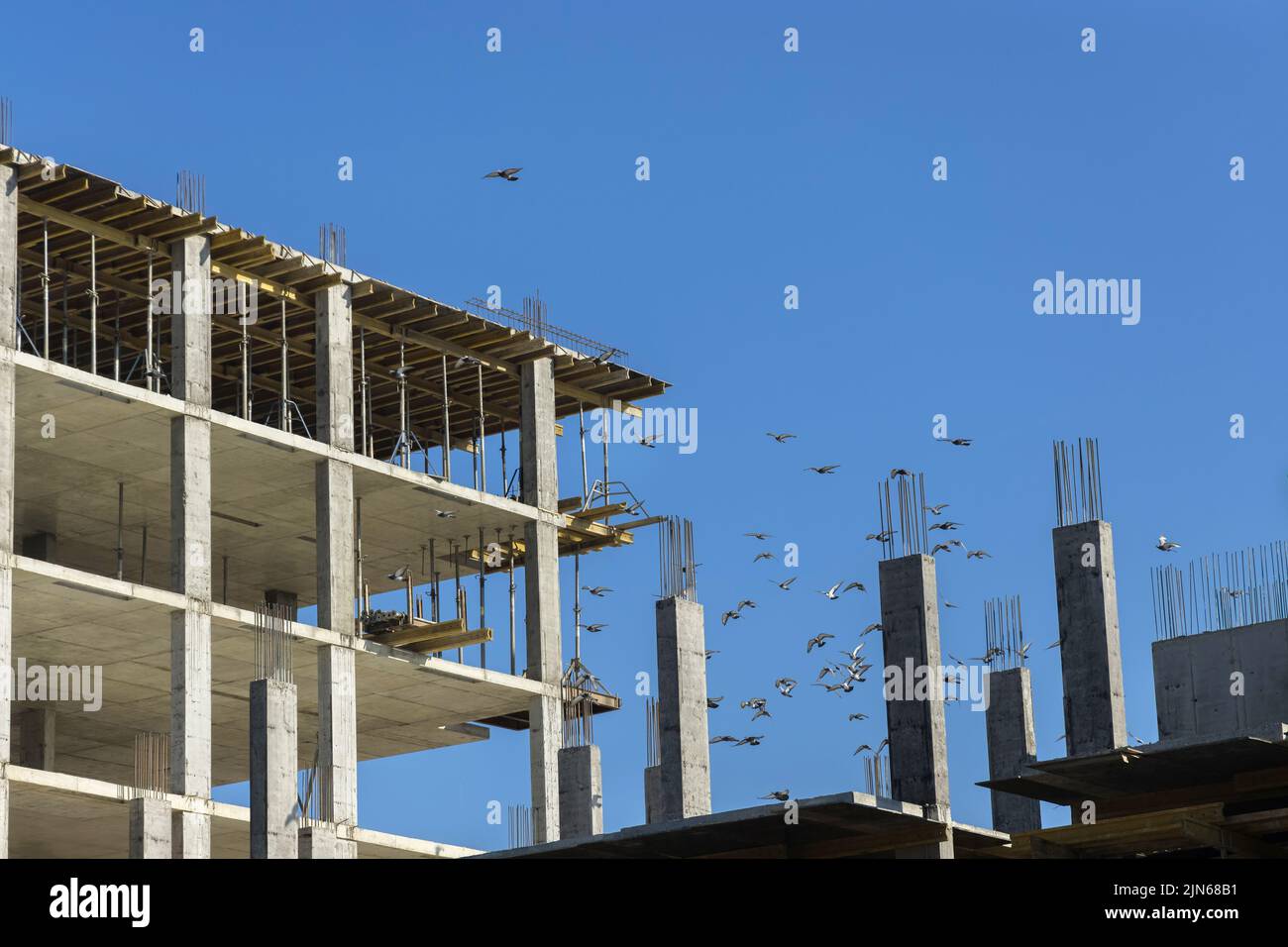 Being constructed residential multi-storey buildings under construction ...