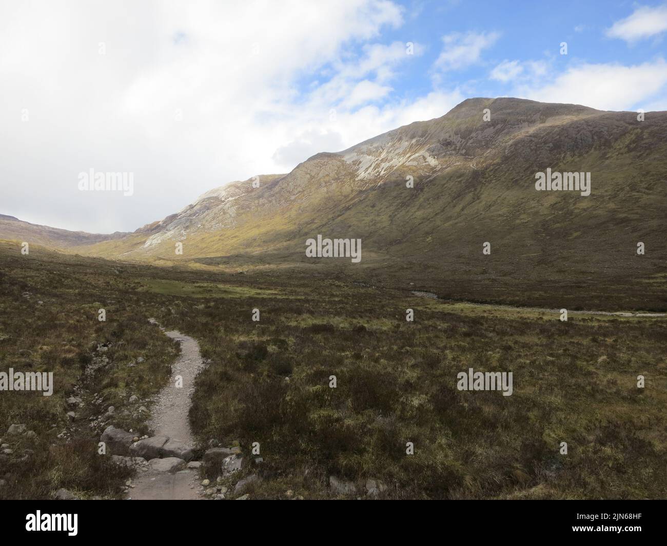 The Cape Wrath trail. Scottish Highlands. West coast of Scotland. UK ...
