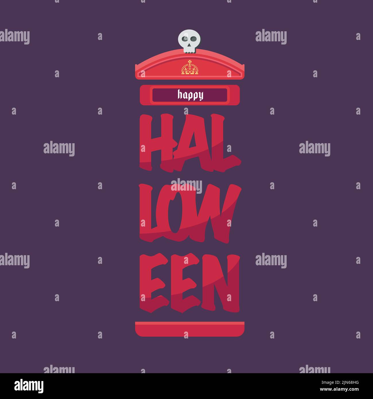 Halloween telephone booth. Vector illustration Stock Vector Image & Art ...