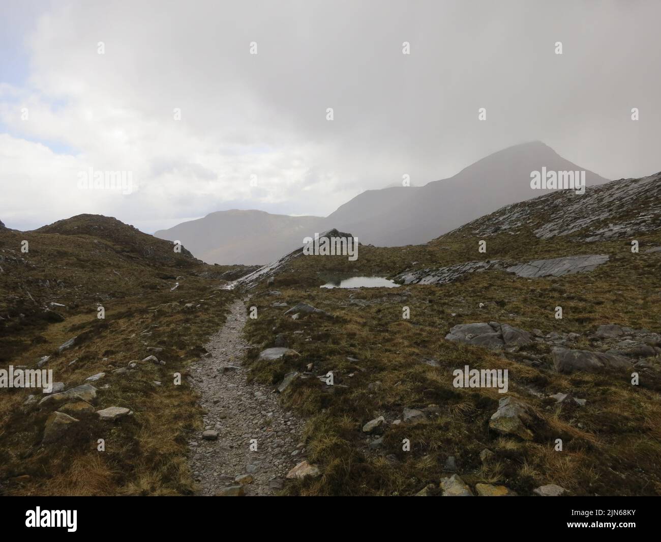 The Cape Wrath trail. Scottish Highlands. West coast of Scotland. UK ...