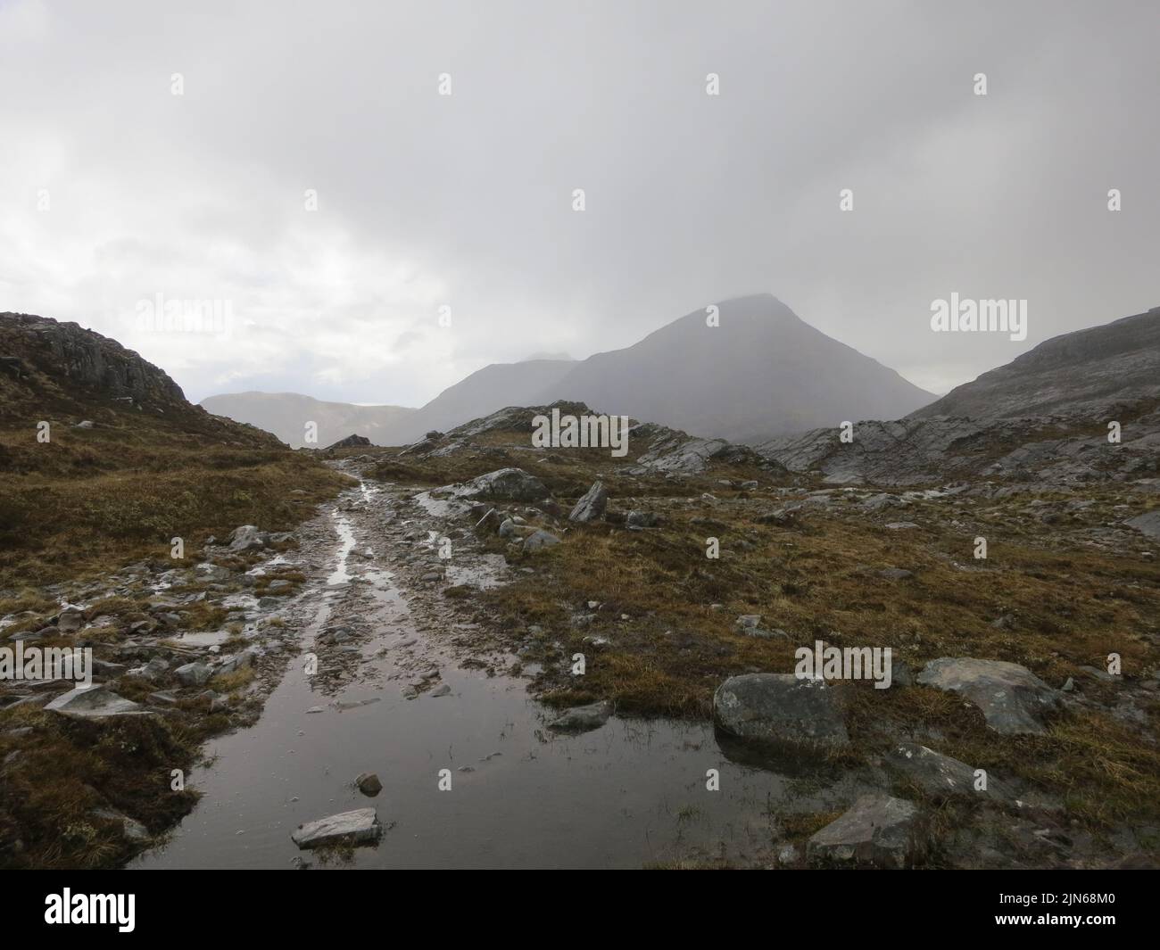 The Cape Wrath trail. Scottish Highlands. West coast of Scotland. UK ...