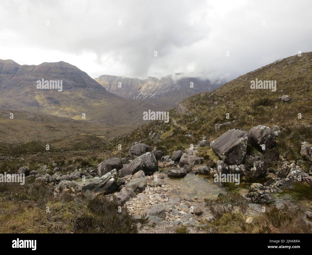 The Cape Wrath trail. Scottish Highlands. West coast of Scotland. UK ...