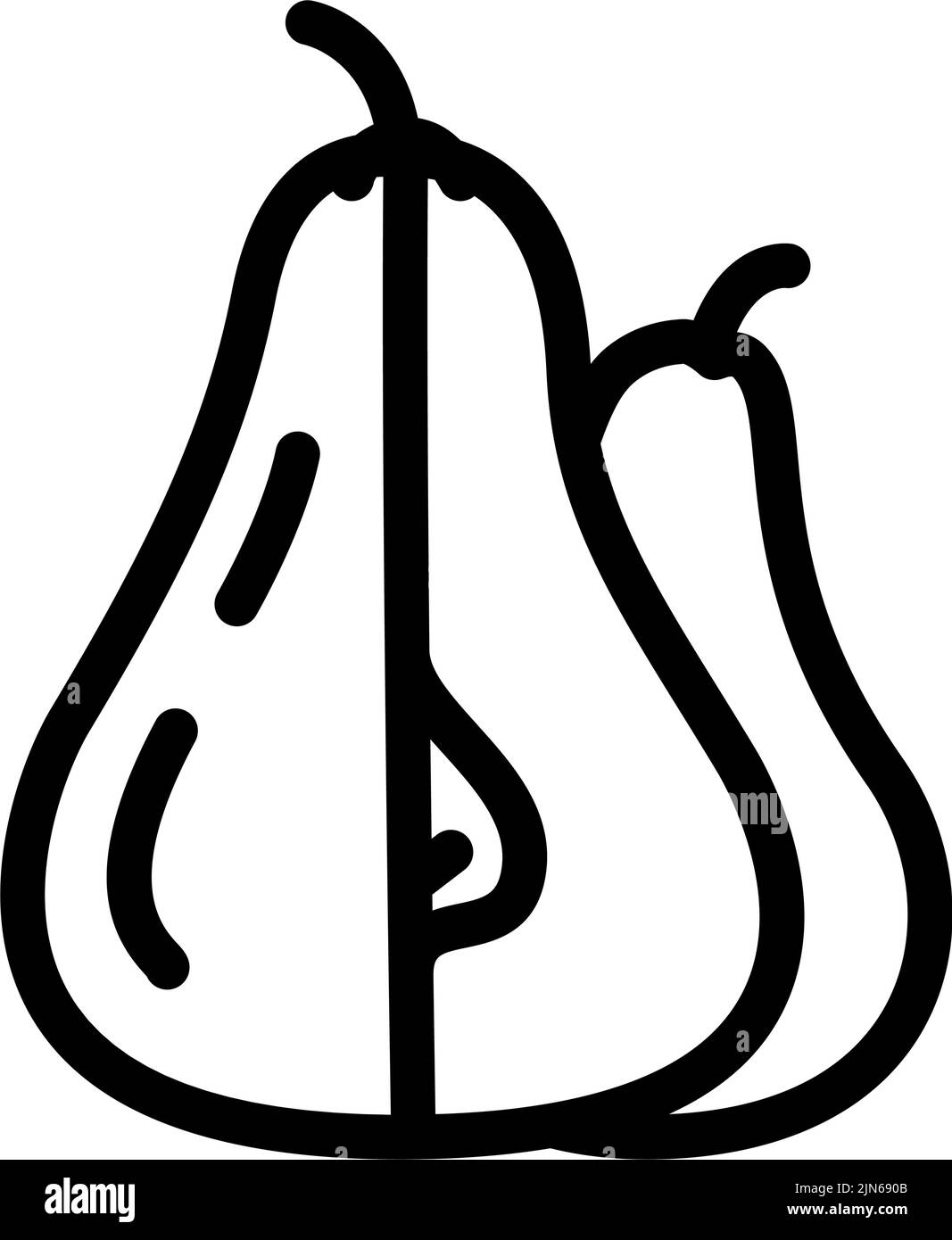 pear two cut line icon vector illustration Stock Vector Image & Art - Alamy