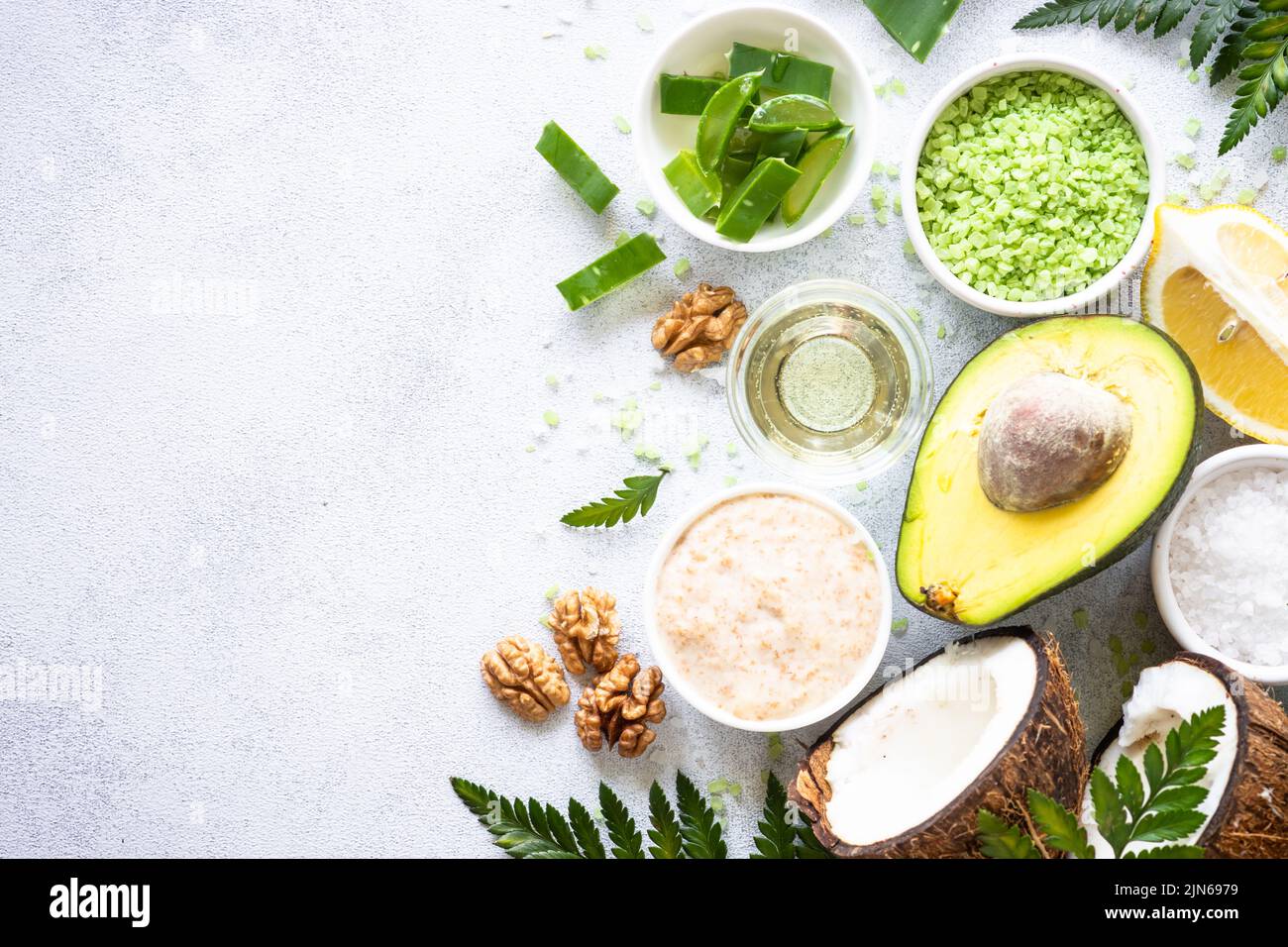 Natural cosmetic concept. Cosmetics products with ingredients Stock ...