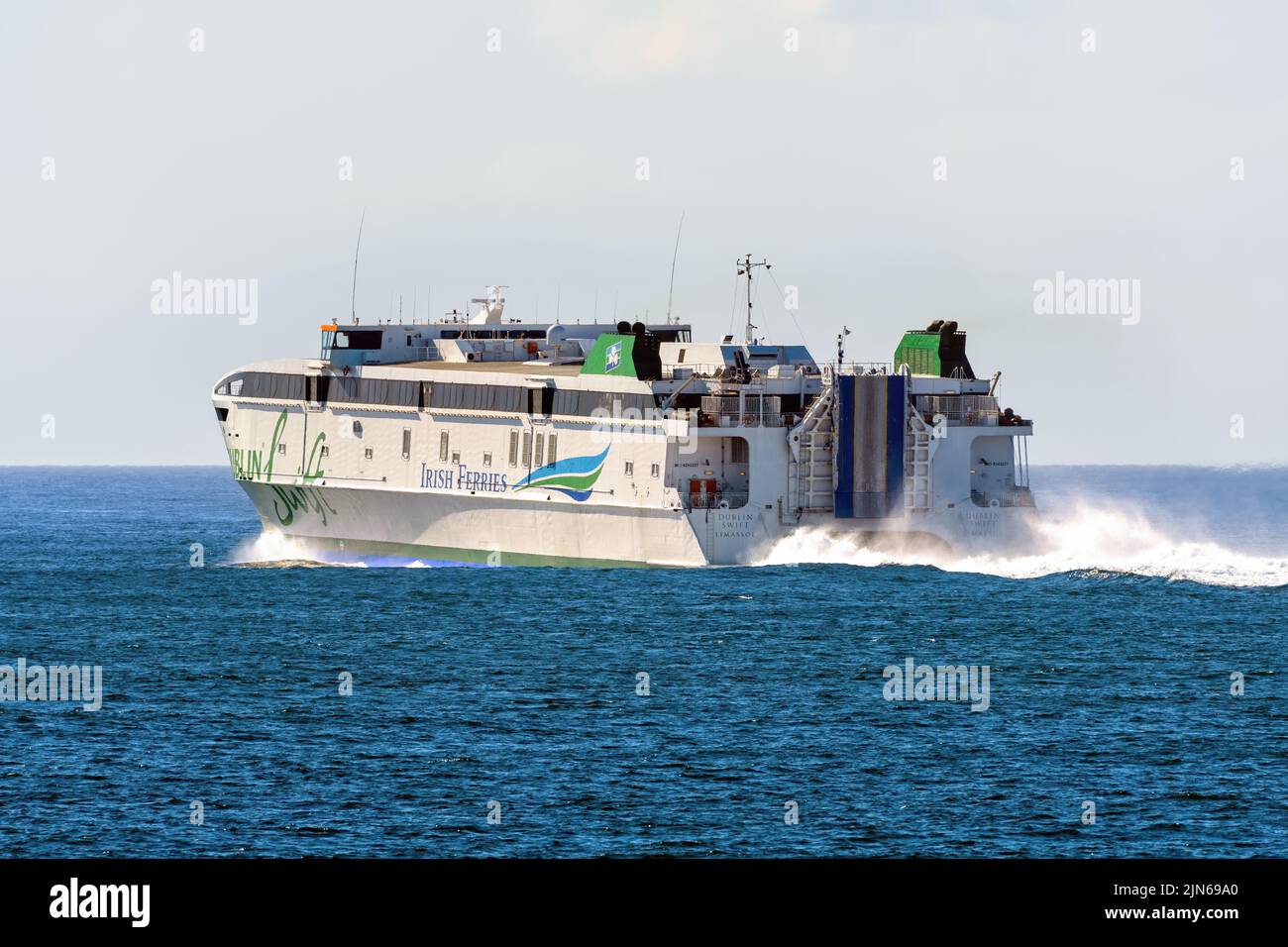 Irish Ferries' high-speed ferry Dublin Swift links Holyhead and Dublin ...