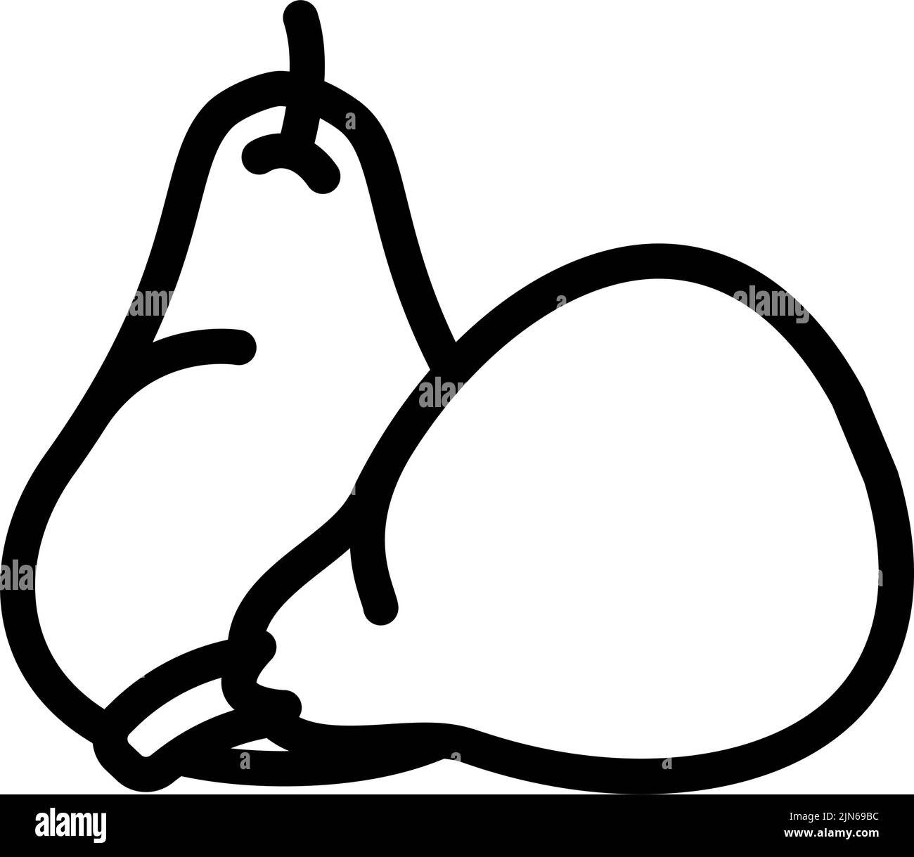 pear fresh yellow line icon vector illustration Stock Vector Image ...