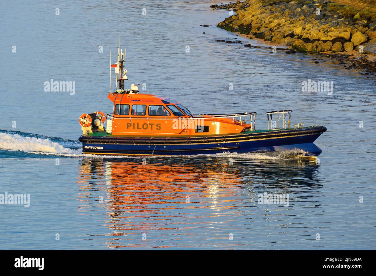 The pilot boat Mayflower operated by ABP Southampton - July 2022 Stock ...