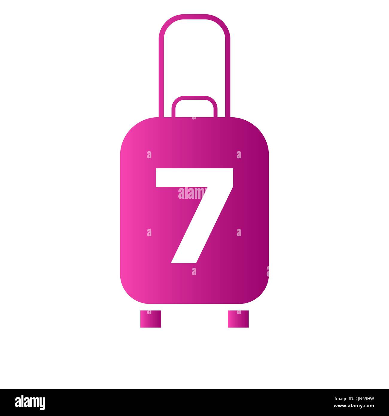 Travel logo on letter 7 sign. Travel Bag Holiday airplane with bag tour ...